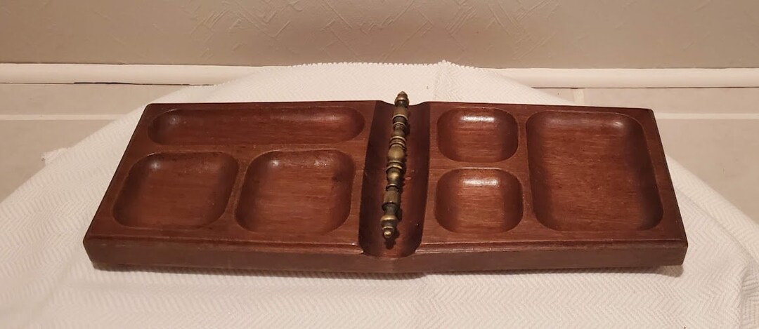 Vintage Men's Wood Valet Tray Coin Holder Apex - Etsy