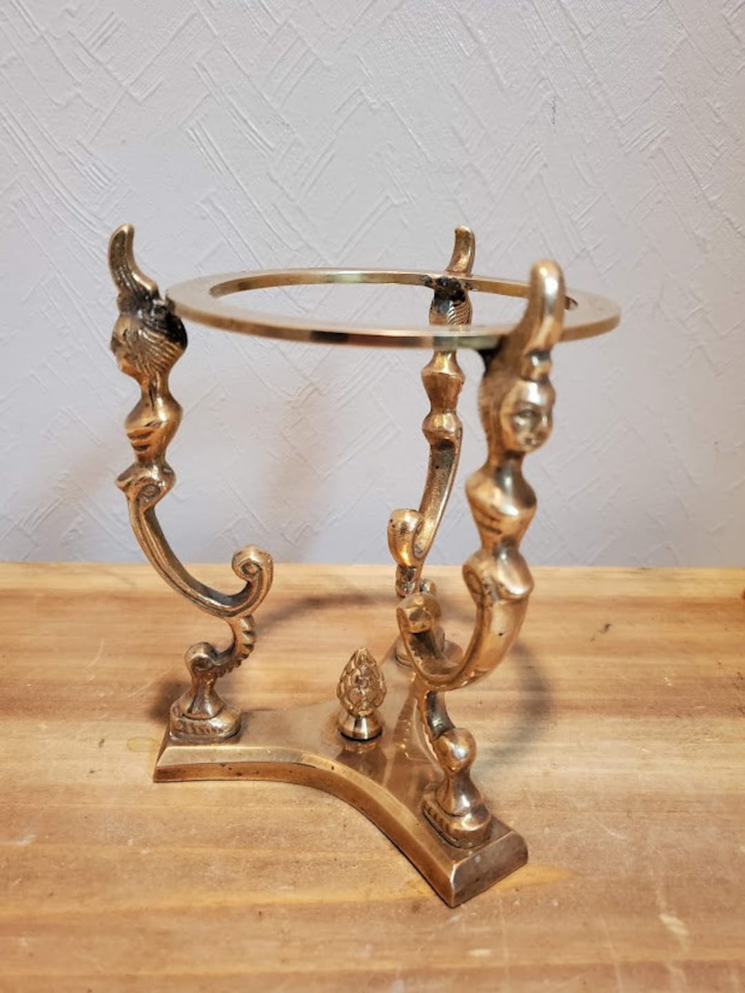 Vintage Brass Stand Crystal Ball Stand Bowl Stand - Etsy