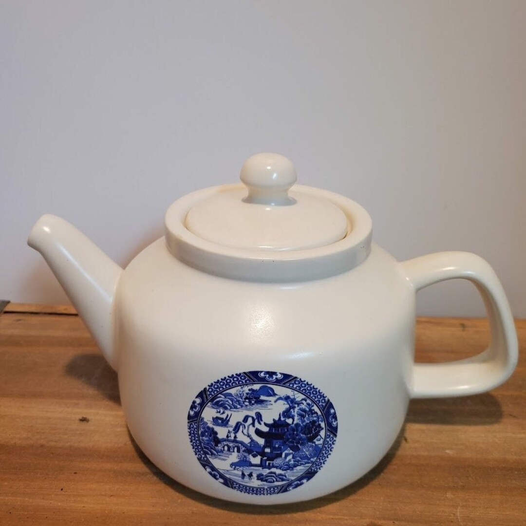 Vintage Mccoy Blue Willow Design Teapot - Etsy