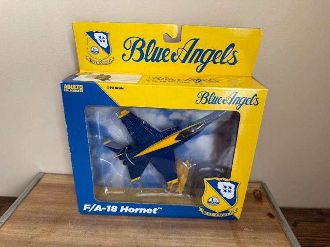 Retired Blue Angel F/A-18 Hornet Die-cast Model Airplane 1:90 - New Old ...