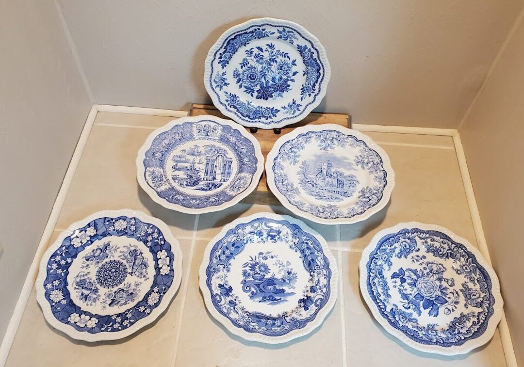 Spode Blue Room Collection Dinner Plates - Set of 6 - Etsy