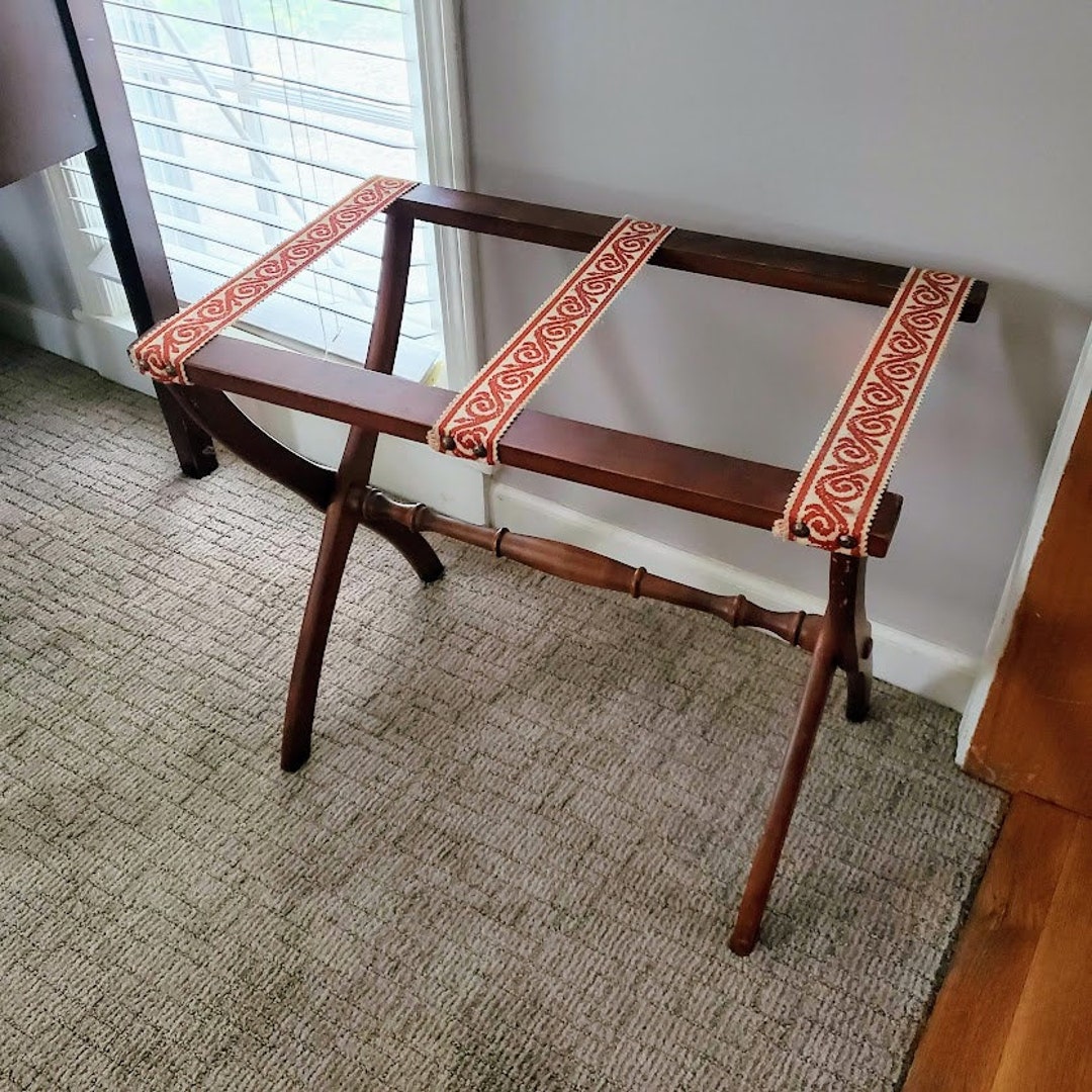 Vintage Wood Luggage Rack Suitcase Rack - Etsy