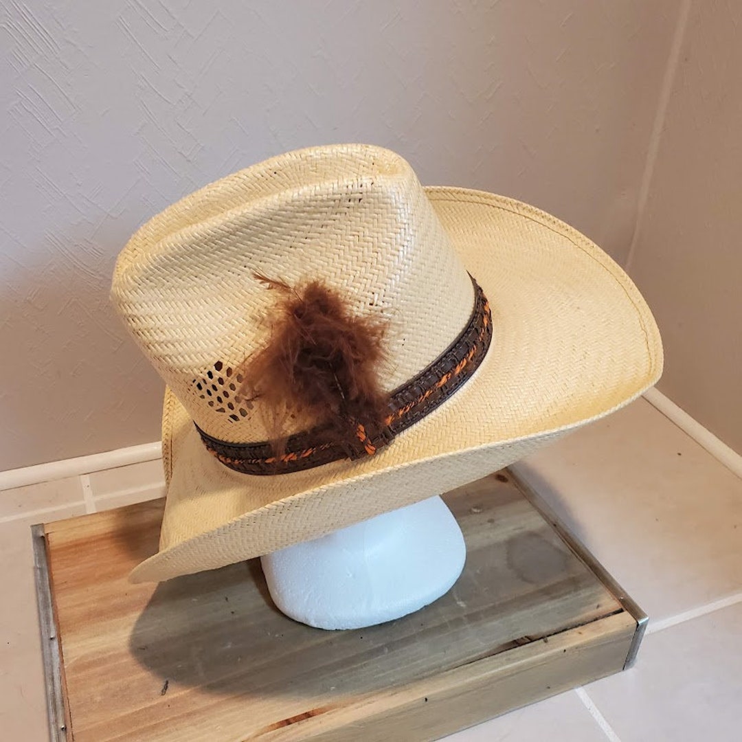 Stetson Roadrunner Straw Shapeable Cowboy Hat Size 7 - Etsy
