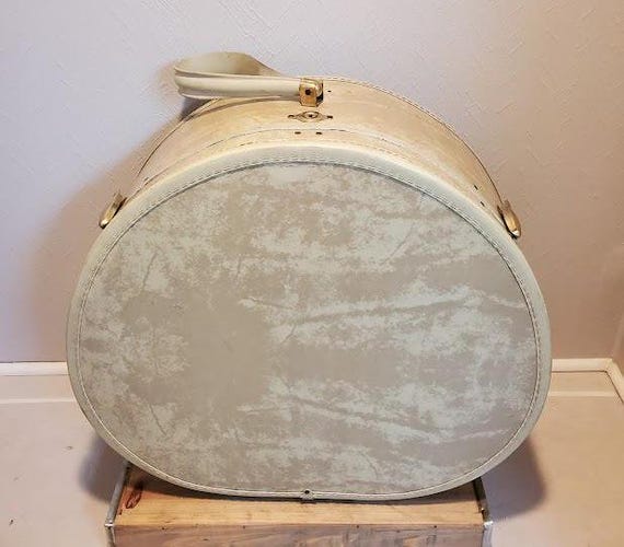 Vintage Samsonite Hat Box Style Train Case Tote - Gem