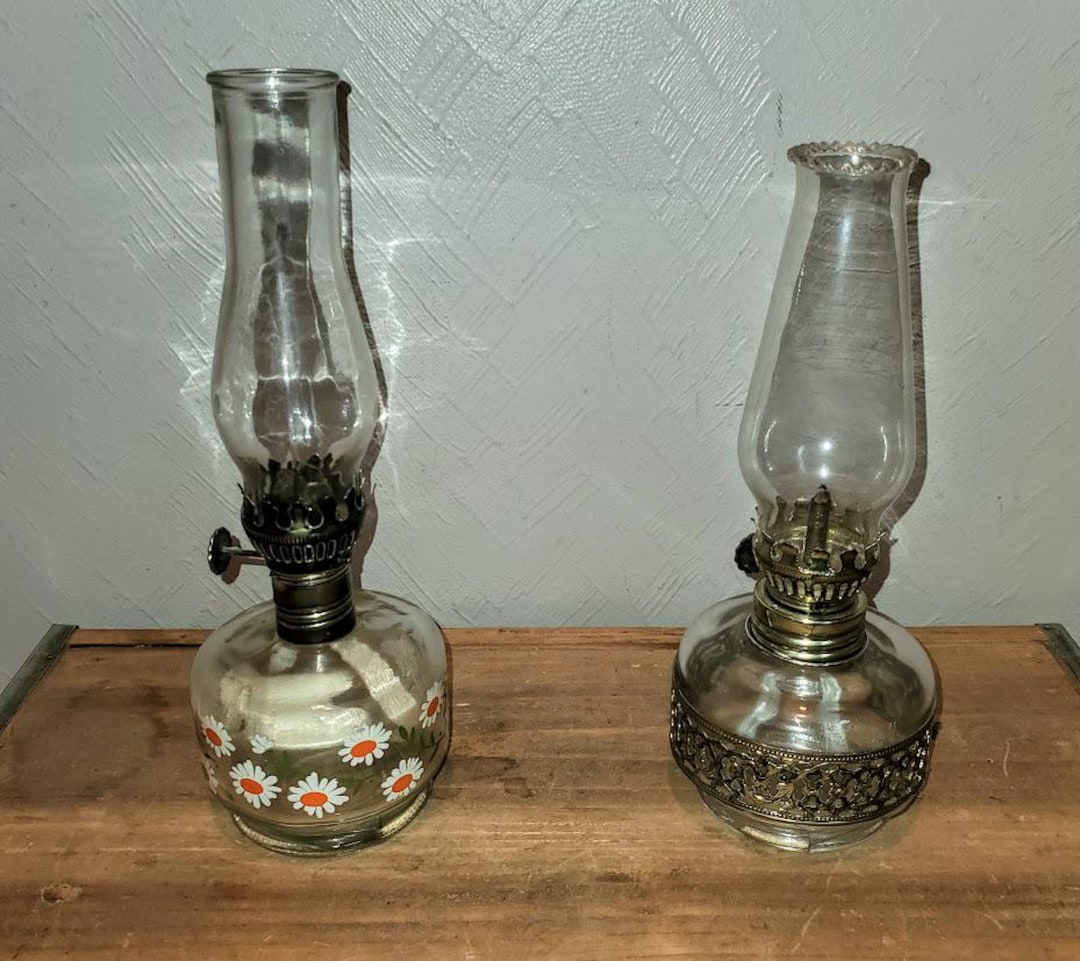Vintage Decorative Oil Lamps - Set of 2 - Etsy