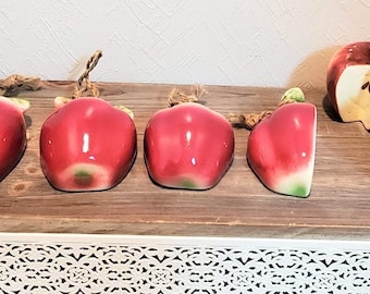 Vintage Apple Ceramic Hanging Measuring Cups - Etsy