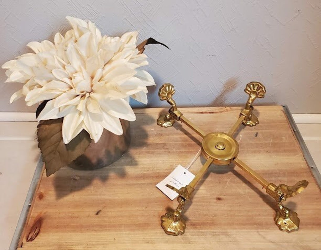 Vintage Andrea by Sadek Brass Adjustable Trivet / Bowl Stand - New Old ...