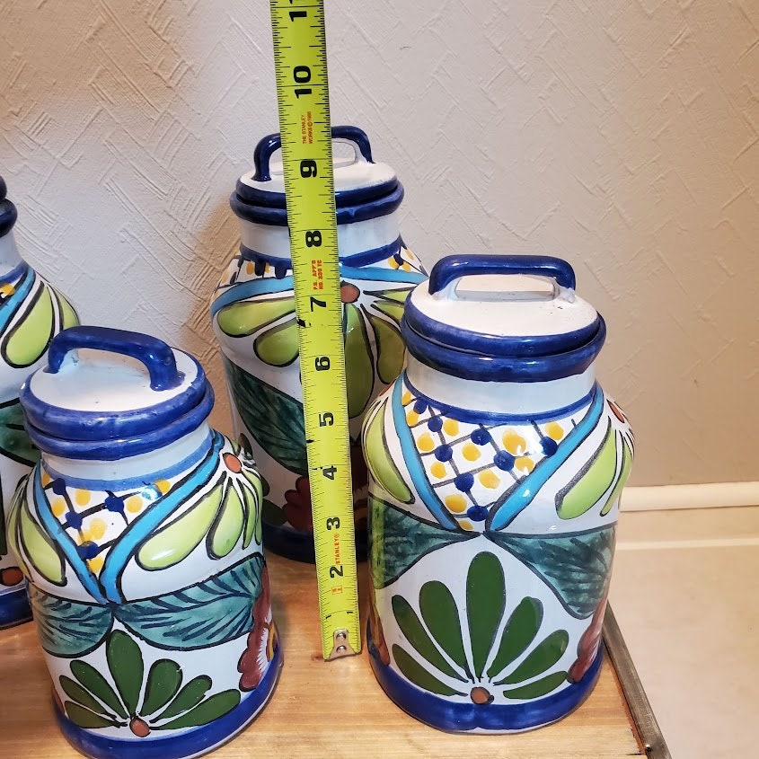 La Maleta Mexico Hand Painted Canister Set Set of 4 - Etsy
