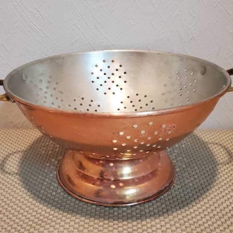 Copper Colander - Etsy