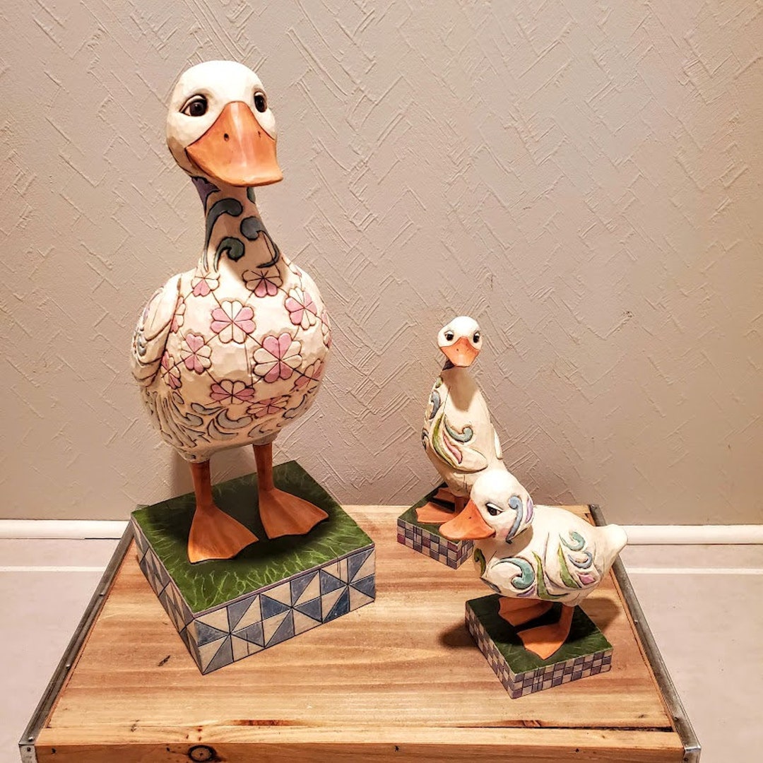 Jim Shore Large Mother Duck and Two Ducklings Set of 3 - Etsy