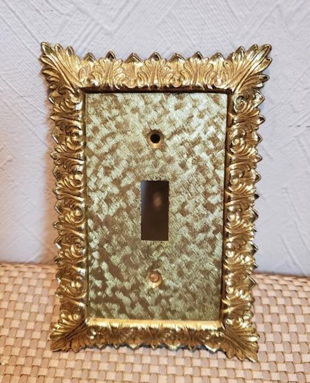 Vintage Gold Filigree Metal Light Switch Plate - Etsy