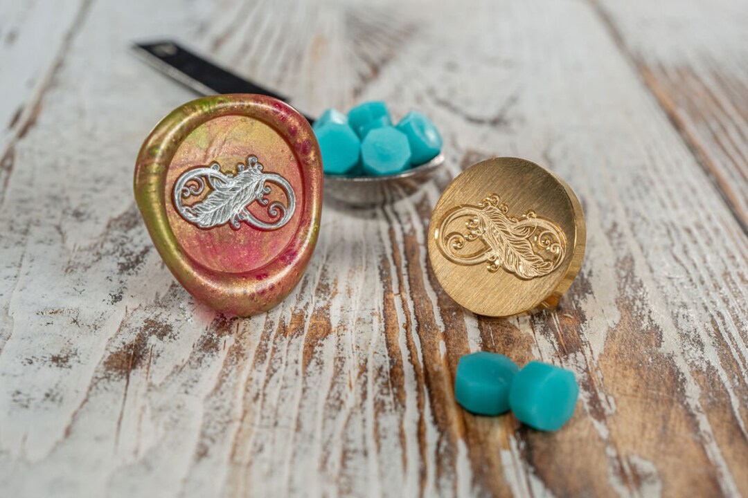 Infinity Feather Wax Seal Stamp - Etsy