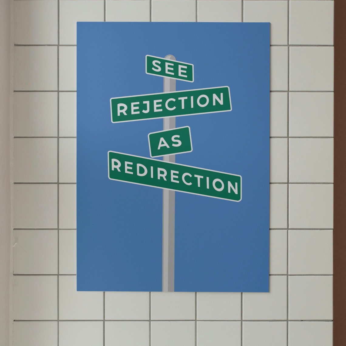 Street Sign Illustration Inspirational Quote and Sayings - Etsy