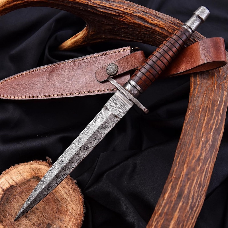 Damascus Hunting Daggers - Etsy