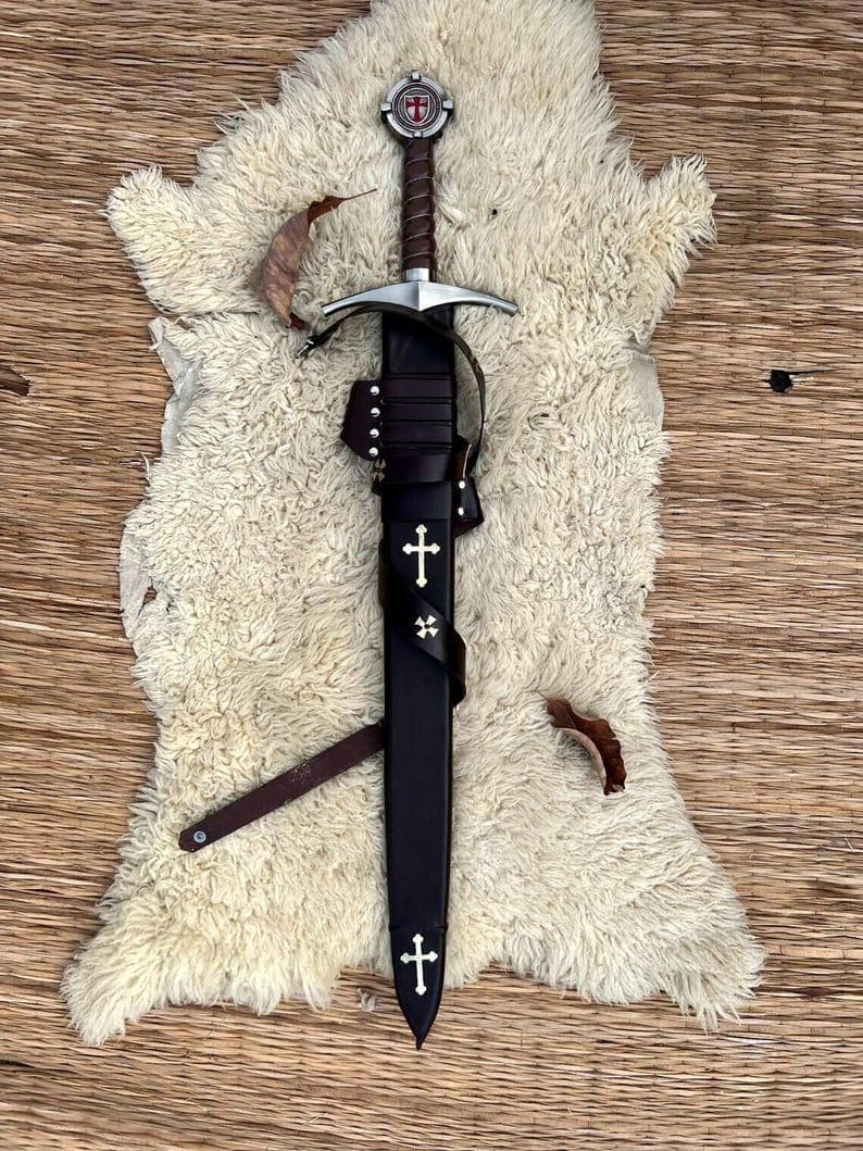Accolade Sword of the Knights Templar Replica Medieval Crusader Sword ...