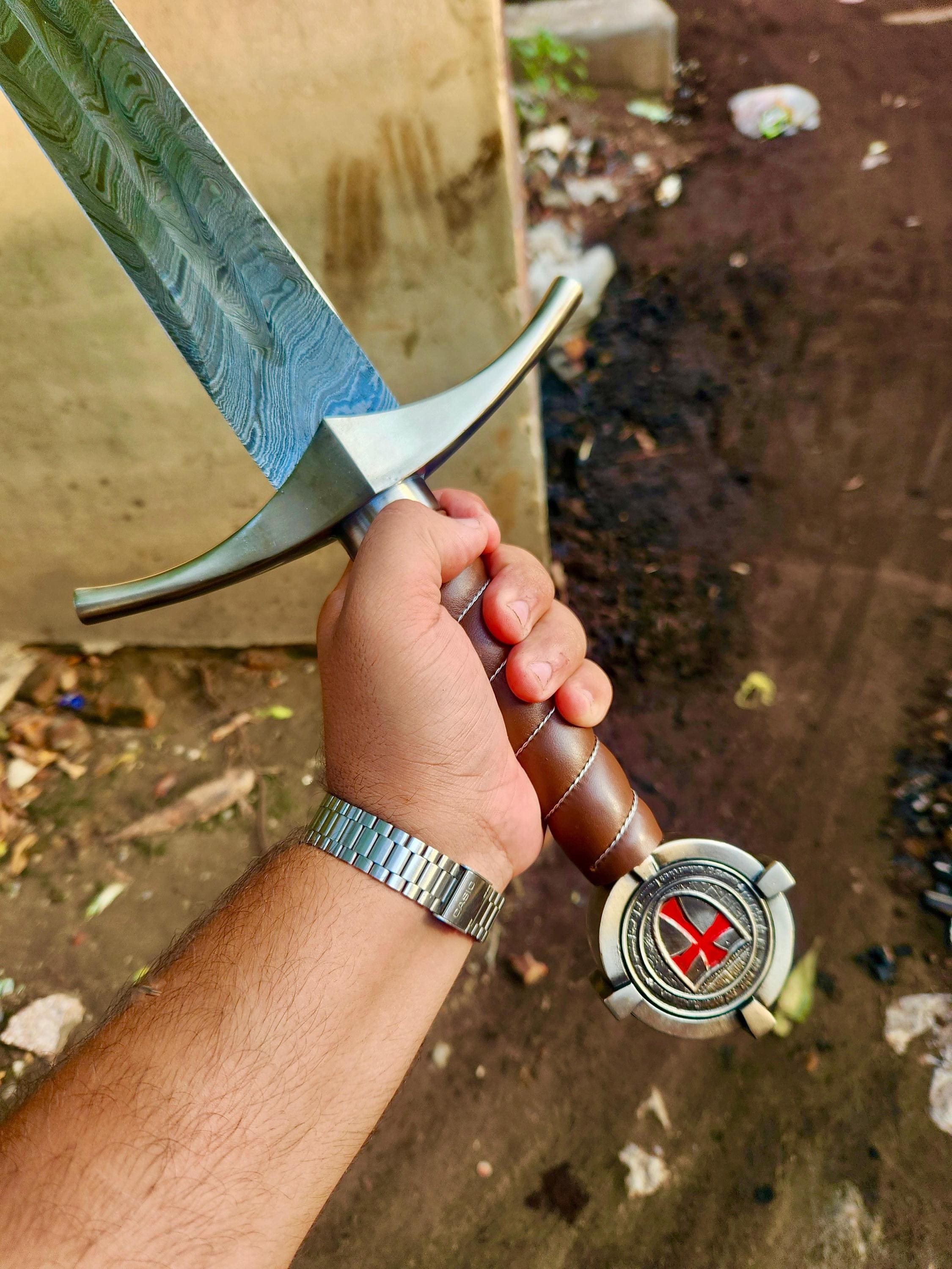 Accolade Sword of the Knights Templar Replica Medieval Crusader Sword ...