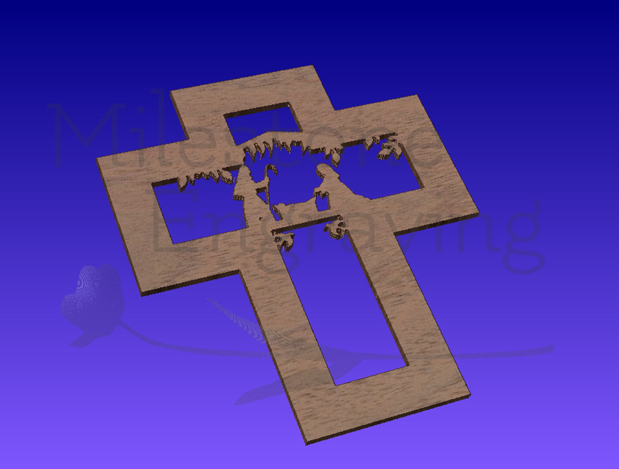 Digital Files, Laser, Ready, 3D Layered Cross With Manger Scene - Etsy