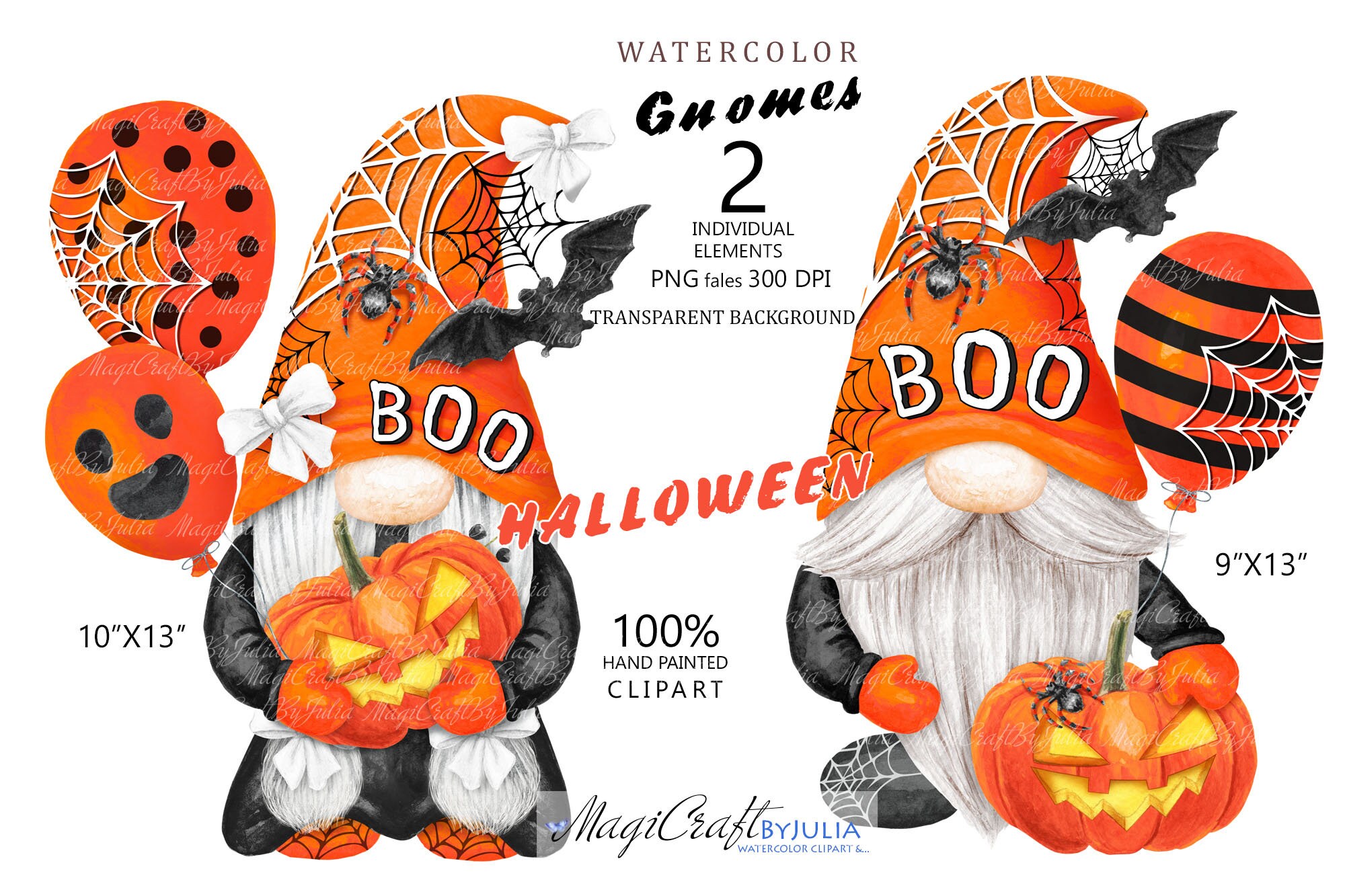 Halloween Gnome PNG Clipart. Hand Drawn Gnomes. Autumn Gnome | Etsy