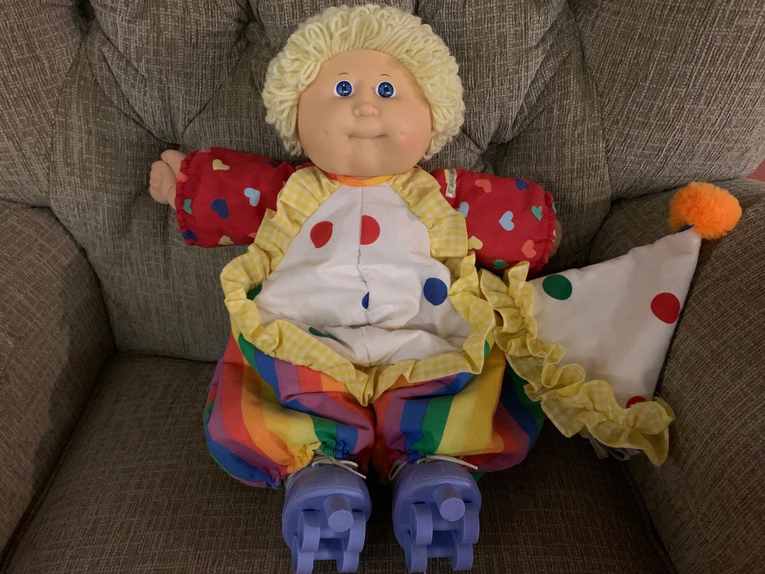 Coleco Cabbage Patch Clown Doll Lemon Blonde Hair/blue Eyes Head Mold ...