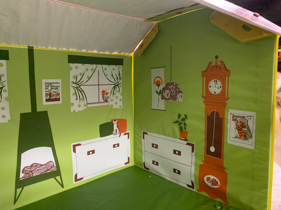 RARE Zee Toys Puff 'N Play vinyl dollhouse cottage | Etsy