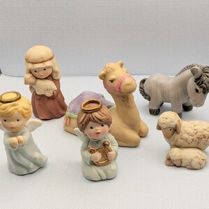 AVON Vintage HEAVENLY BLESSING 6 Nativity Figurines Source of Fine ...