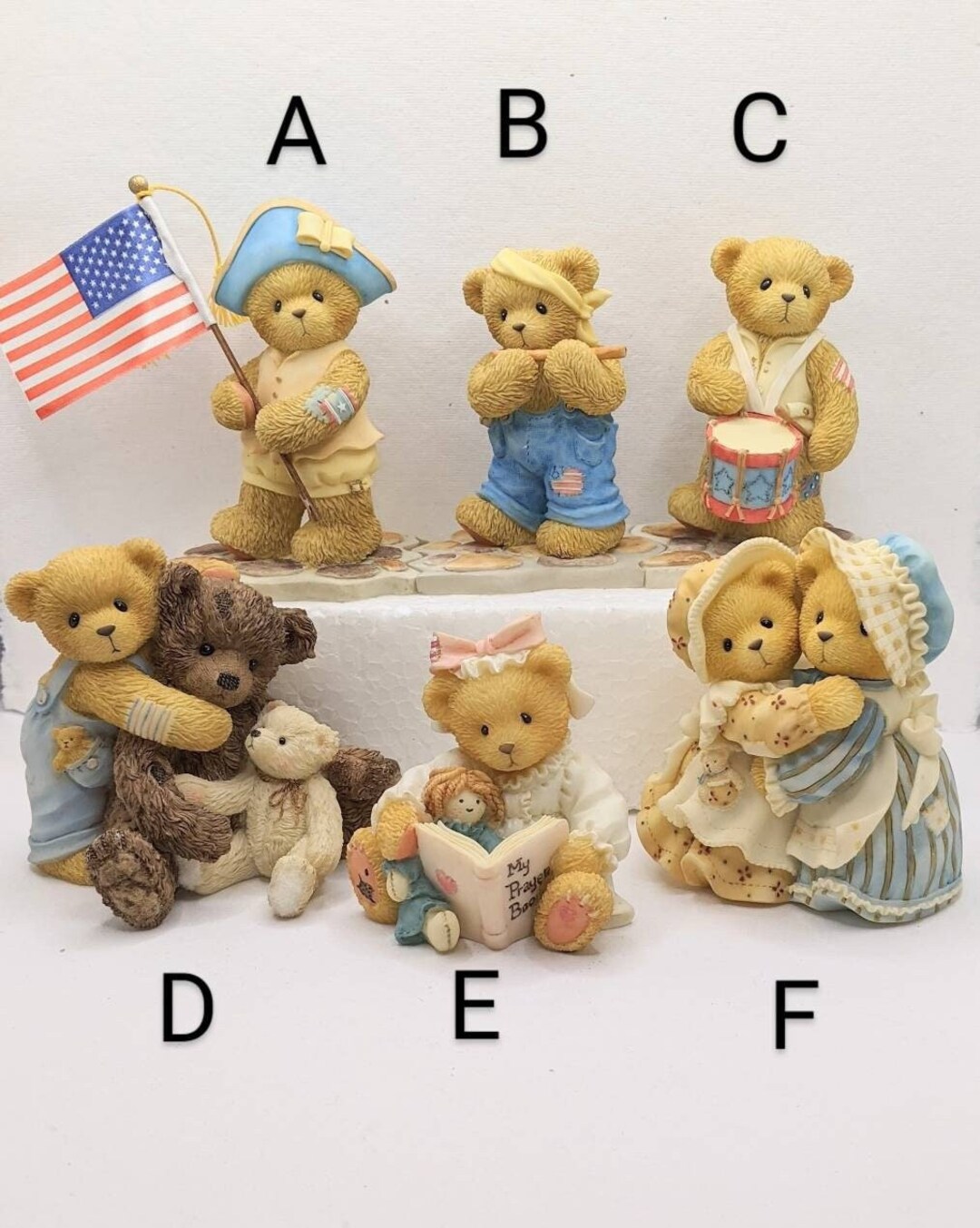 CHERISHED TEDDIES by ENESCO, Hand Painted Stone Resin Teddy Bear ...