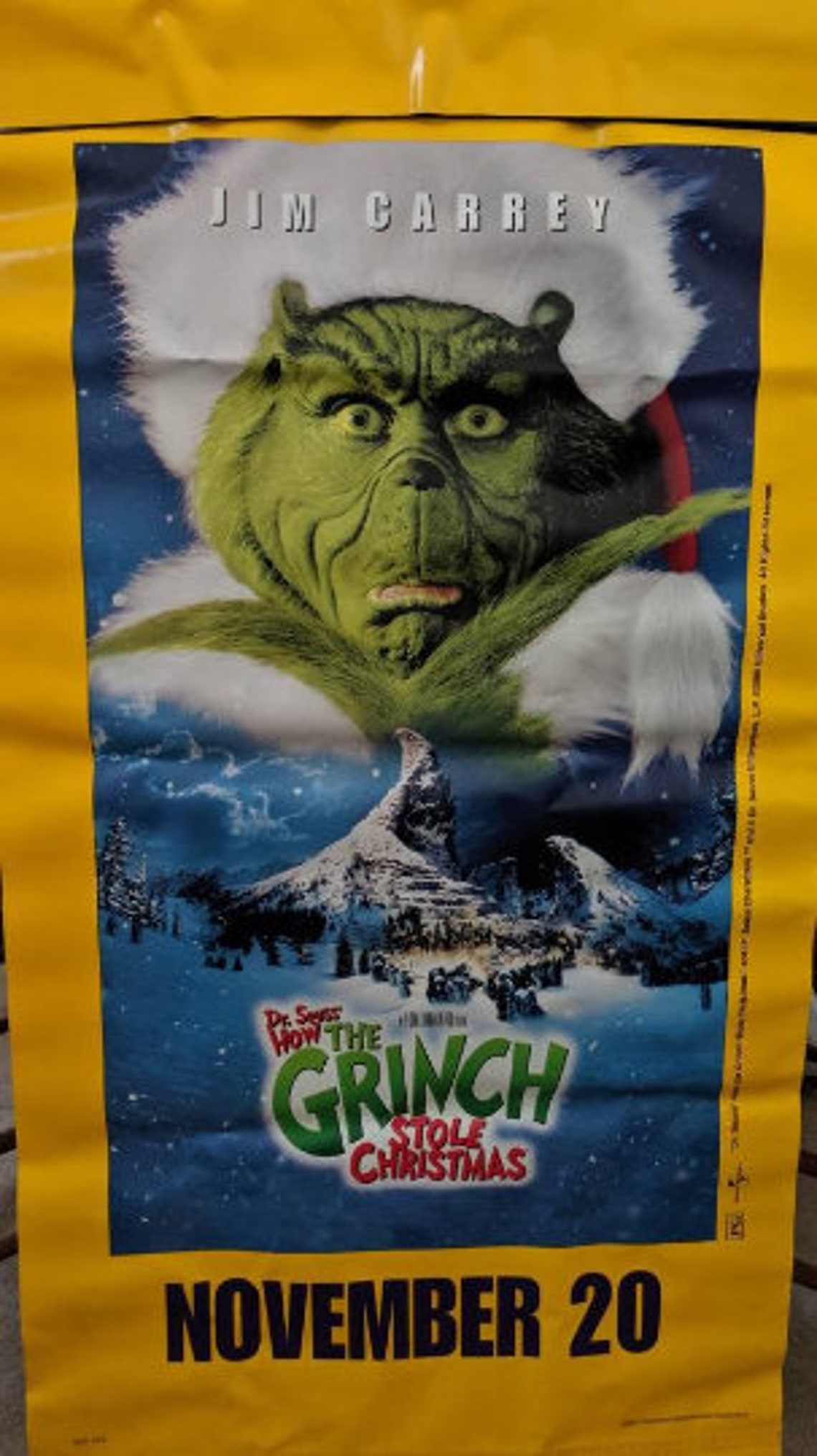 How the Grinch Stole Christmas Movie Banner Memorabilia Rare - Etsy
