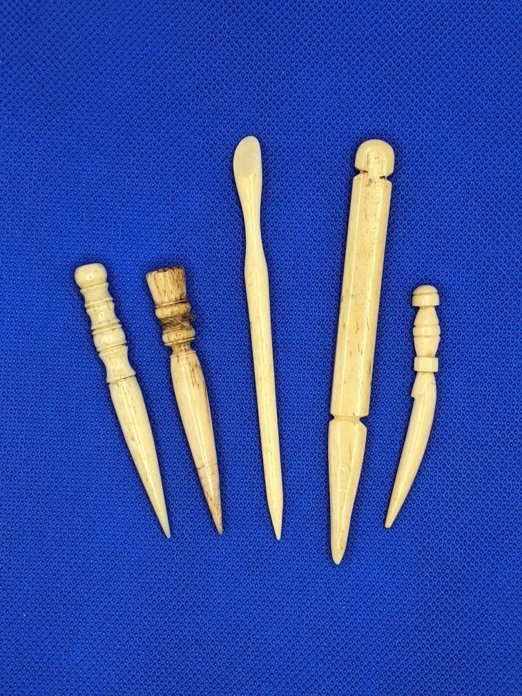BOVINE CARVED BONE stiletto sewing picks Free Shipping | Etsy