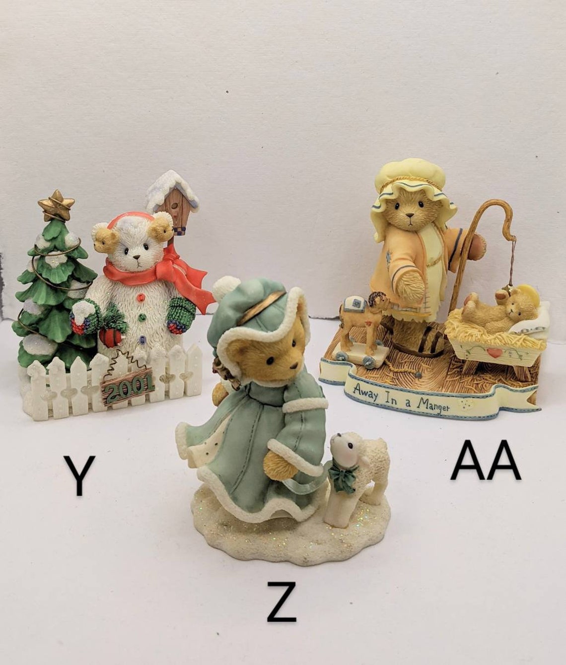 CHERISHED TEDDIES by ENESCO Hand Painted Stone Resin Teddy - Etsy