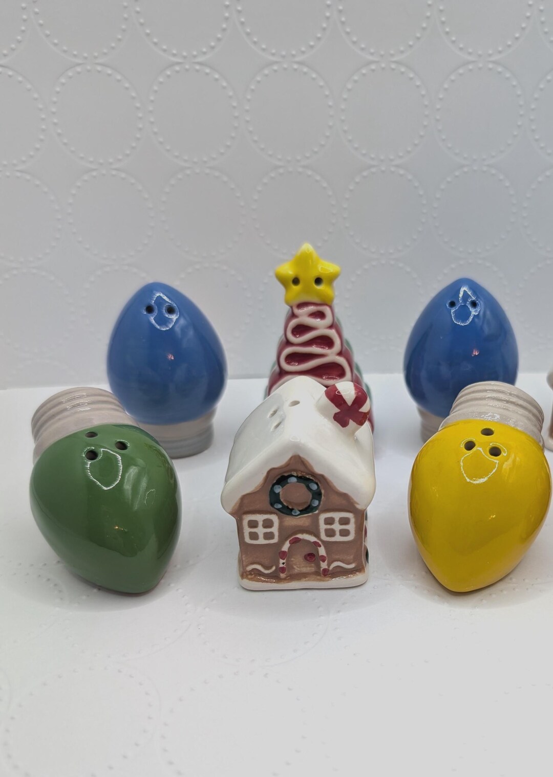 Christmas Lights, Tree & House S/P Shakers - Holiday Decor Set - Etsy