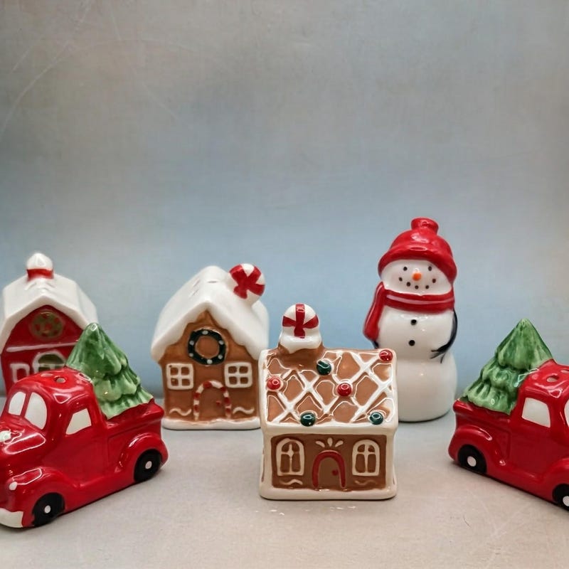 Ceramic House Salt Pepper - Etsy