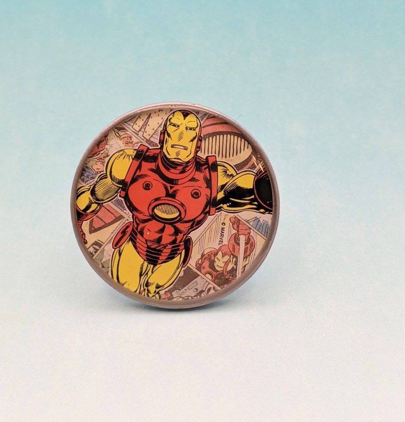 Iron Man Metal Drawer Pull Knob: Comic Book Decor - Etsy