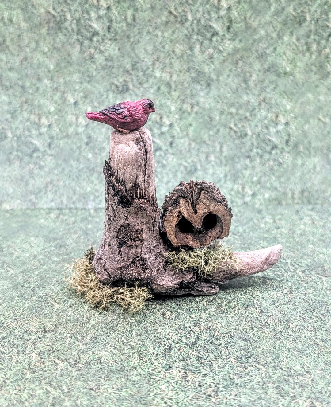 Black Walnut Owl Face on Driftwood - Fairy Garden Decor - Etsy