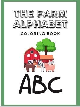 Farm A Z Coloring Book - Etsy