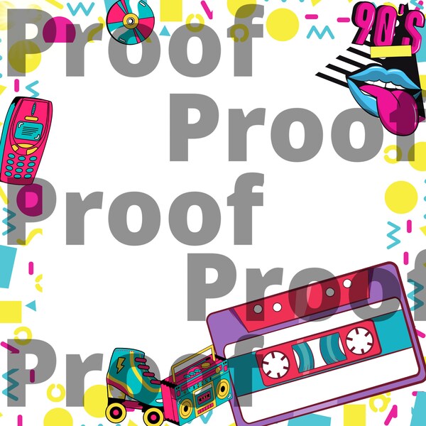 360 Photo Booth Overlay 90s Theme - Etsy UK