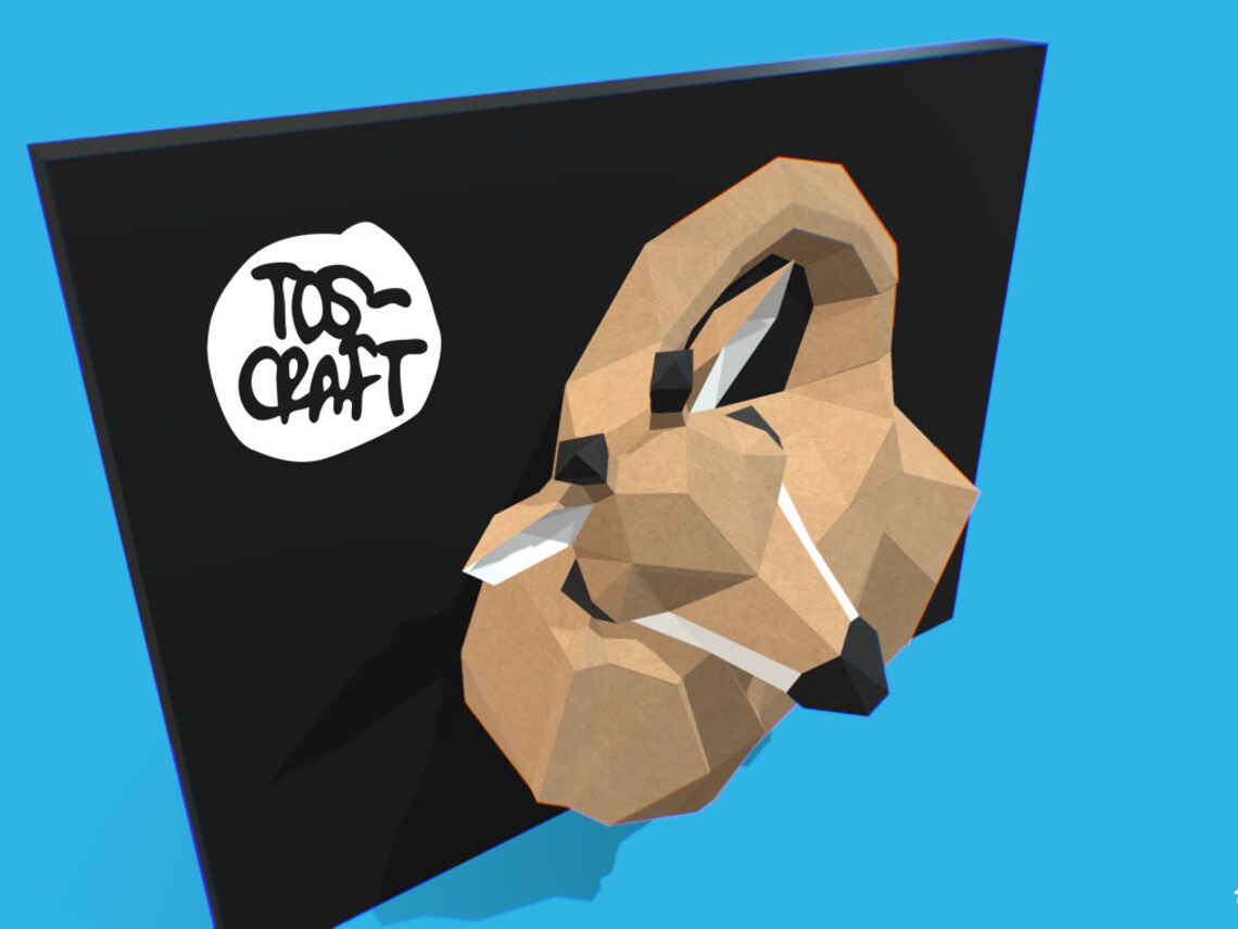 Sleeping Giraffe Paper Model Animal Papercraft DIY Low Poly - Etsy