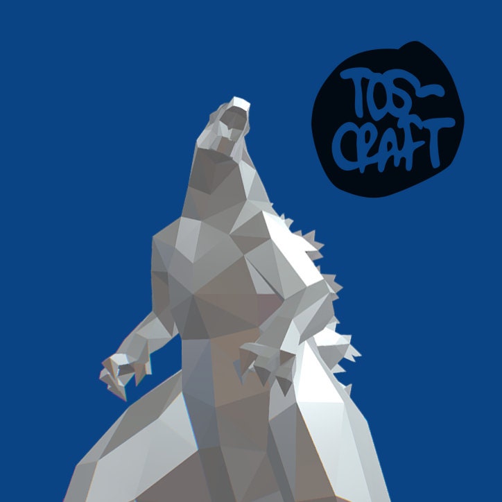 Titanus Godzilla Lowpoly Papercraft Model, Polygon King of the Monsters ...