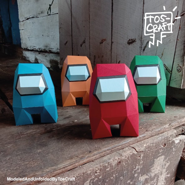 EASY AMONG US 3D Simple Template Papercraft - Etsy