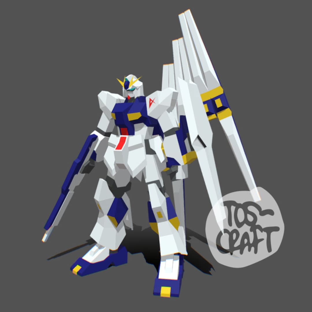 RX-93 V Nu Gundam Papercraft, Amuro Ray Mobile Suit Char's ...