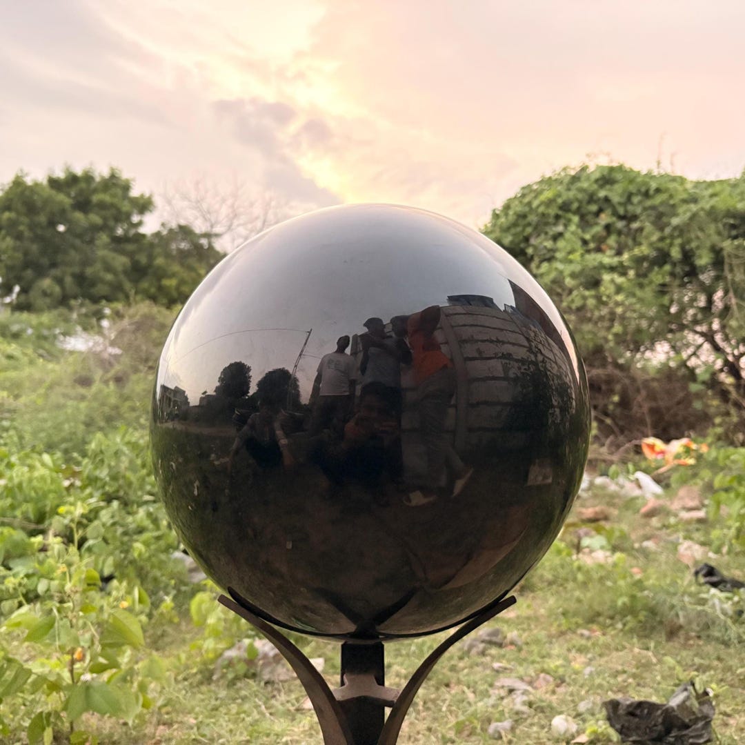 Customized Natural Black Obsidian Sphere Ball | Volcanic Glass Scrying ...