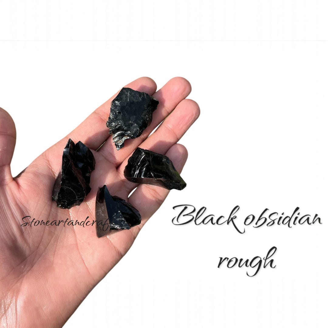 Bulk Black Obsidian Rough Stone Chunk, Natural Healing Crystal, Rough Black Obsidian for ...