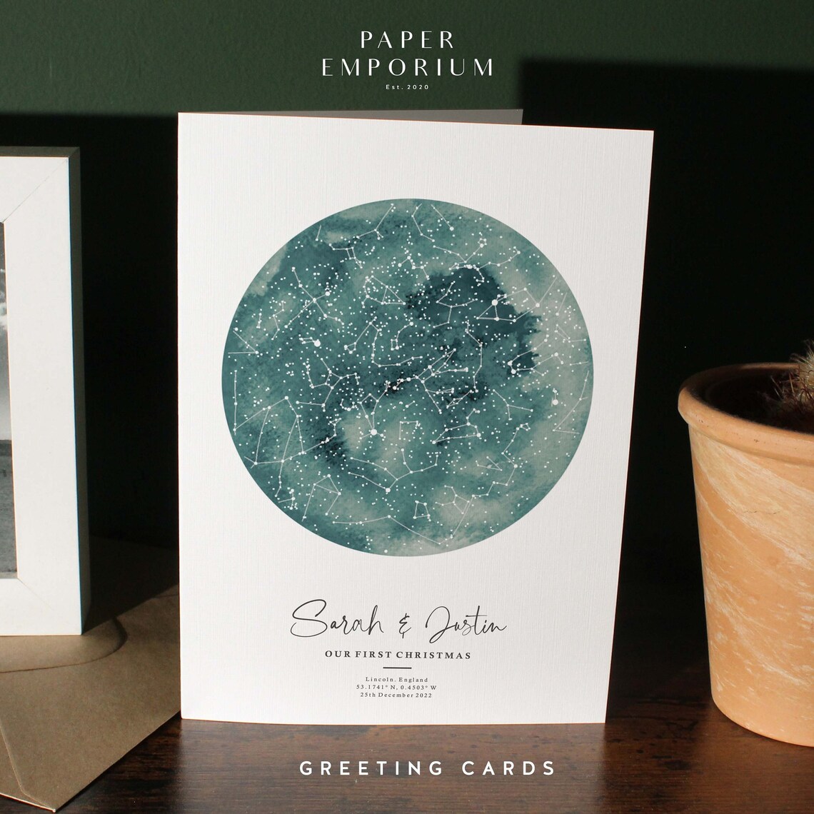 Star Map Birthday Card Custom Occasion Birthday Anniversary - Etsy