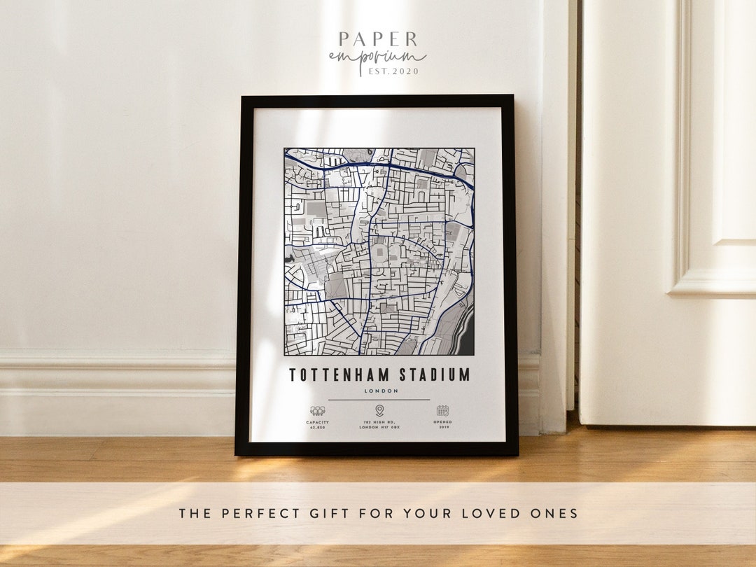Football Stadium Print, Map Prints Any Team, City Print, Club Map ...
