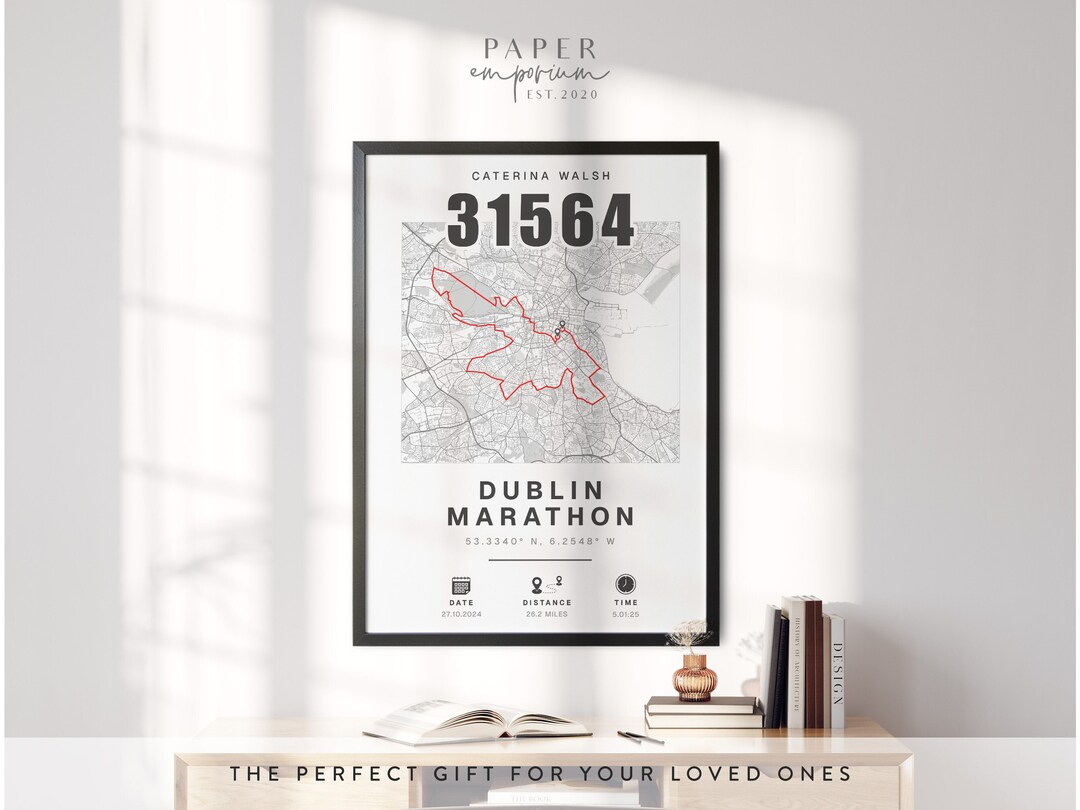 Any Marathon or Run Completion Map Perfect Gift for Runners ...