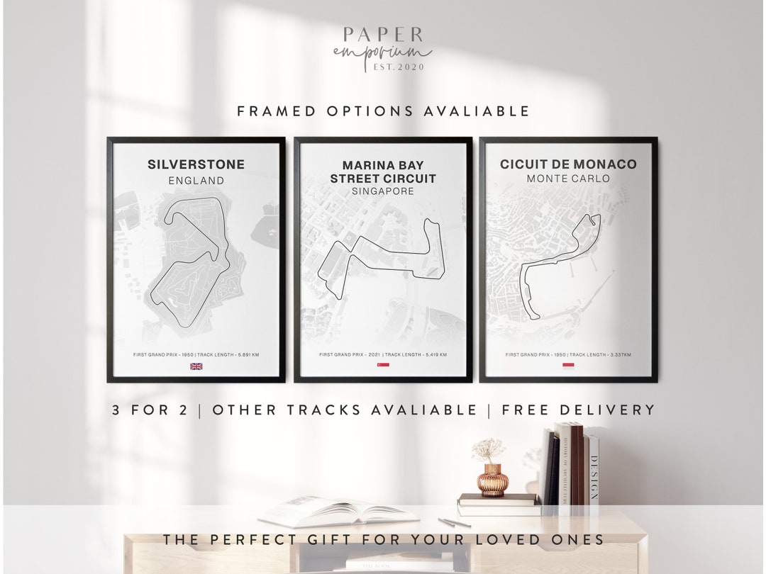 Track Art Print: Grand Prix Motorsport Poster, Dad Gift (3 for 2 Offer ...