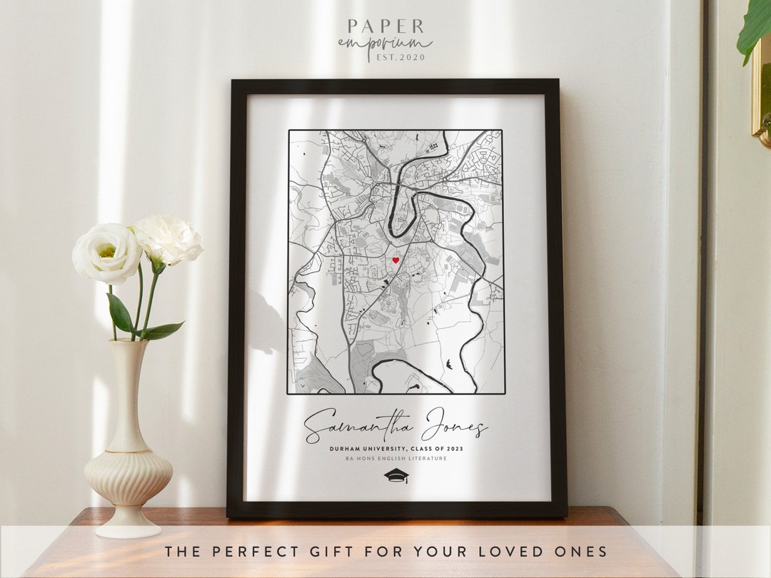 Graduation Print Map Gift Graduation Gifts for Her, Congratulations ...