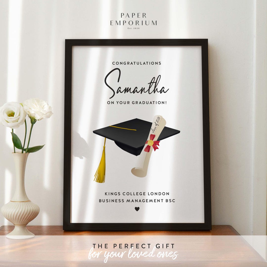 Well Done Graduation Gifts Print - for Her, Congratulations, for Him ...