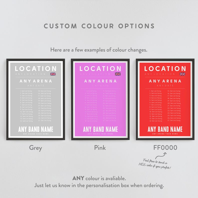 Custom Concert Set List Print: Personalised Music Event Gift - Etsy