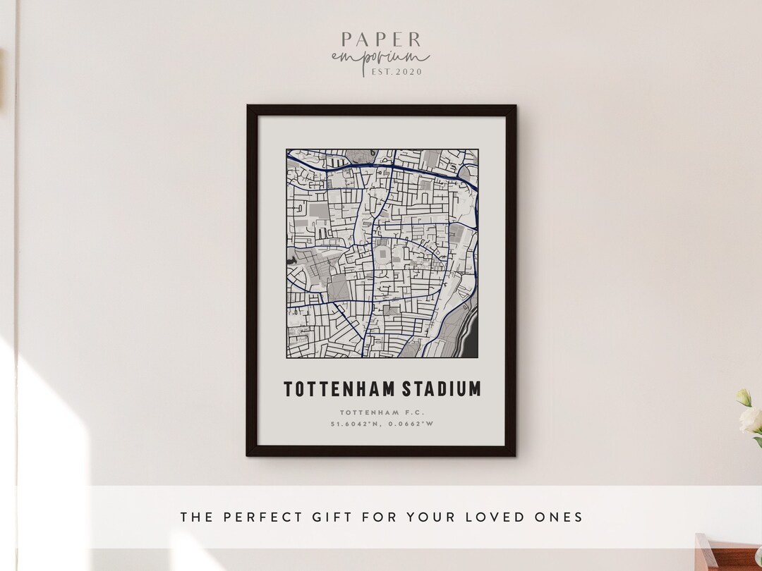 Football Stadium Print, Map Prints Any Team, City Print, Club Map ...