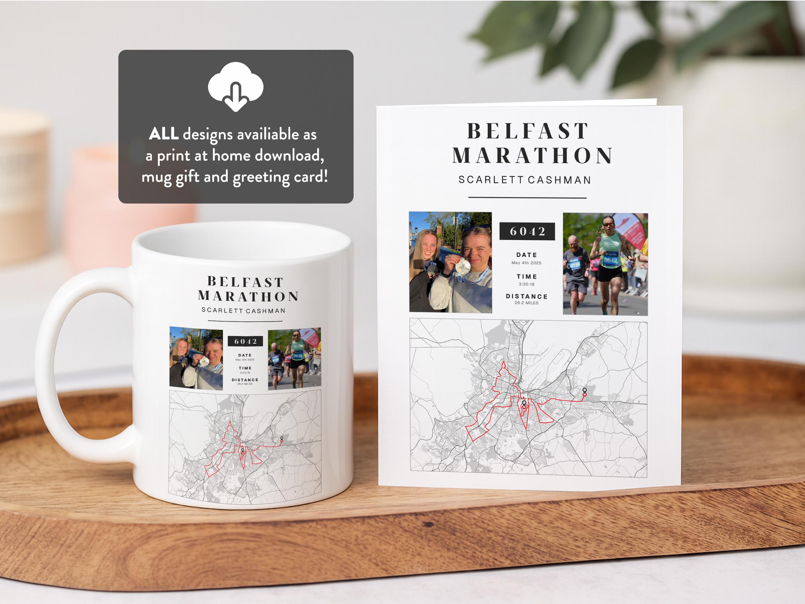 Personalised Marathon Map Print: London, New York, Paris - Finisher ...